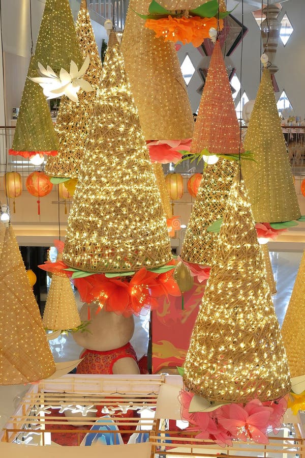 Interiors of Chandelier Light Pattern Like Christmas Trees Stock Photo ...