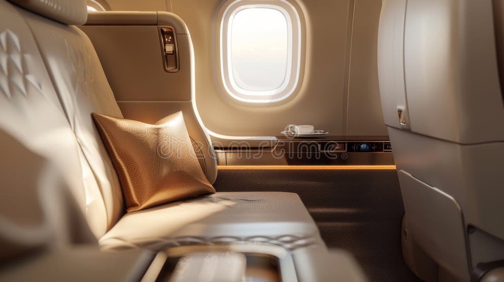 Interiors Designed for First Class Comfort and Luxury Stock Photo ...