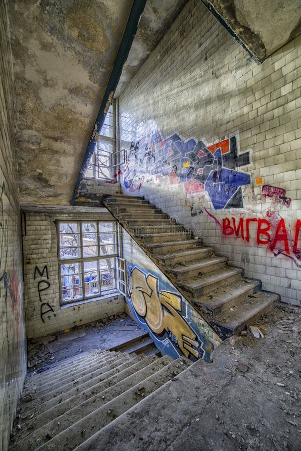 Interiors of a Destroyed Room or Building Editorial Stock Photo - Image ...