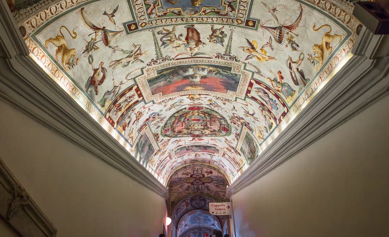 Interiors and Details of the Vatican Museum, Vatican City Editorial ...