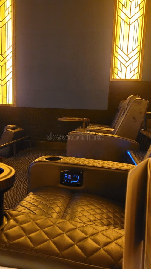 Interiors of a Gold Class Movie Theater Stock Image - Image of ...