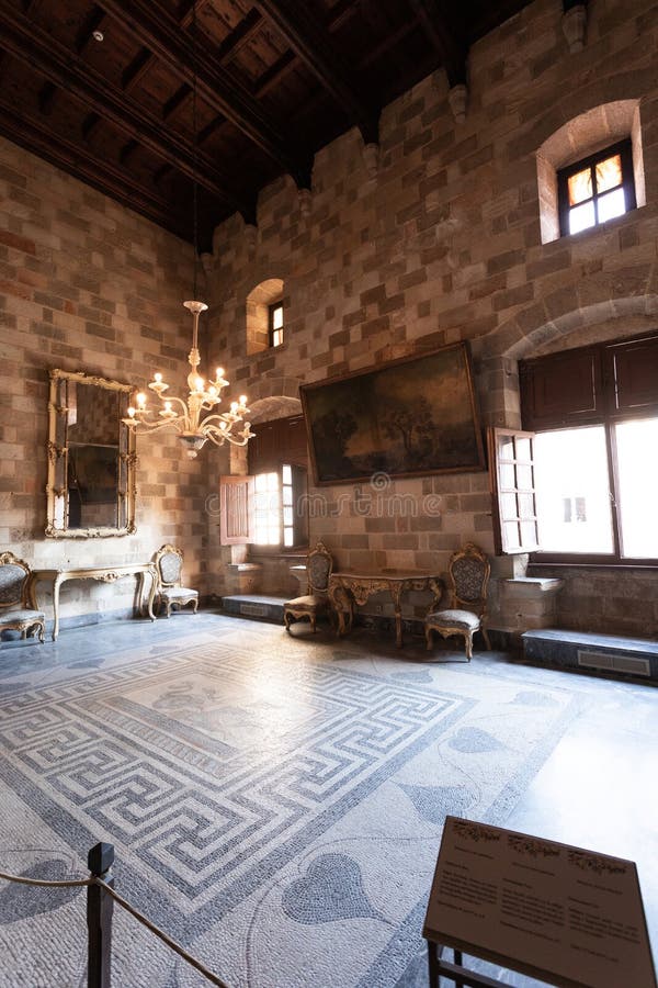 Interiors Inside the Palace of the Grand Master in Rhodes, Greece ...