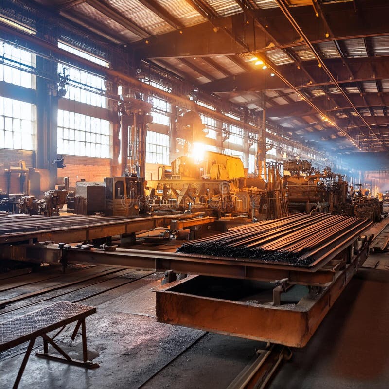 Iron working, AI generated stock illustration. Illustration of ...