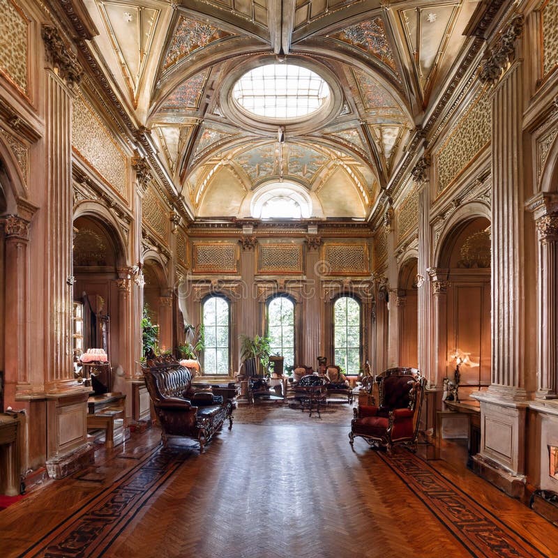 Interiors of a Luxurious British Castle, AI Generated Stock ...
