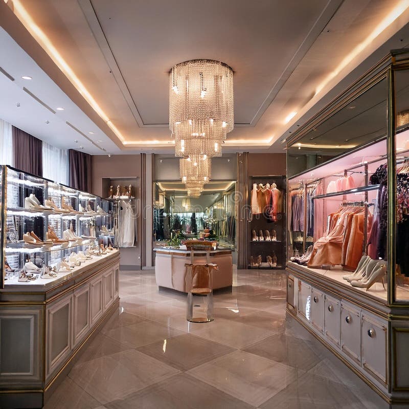 Interiors of a Luxurious Clothing Store, AI Generated Stock ...