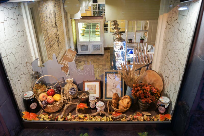 Still Life on the Window in a Cafe. Editorial Photography - Image of ...