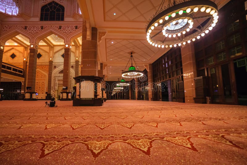 Interiors Putra Mosque, Putrajaya, Malaysia Architecture Stock Image ...