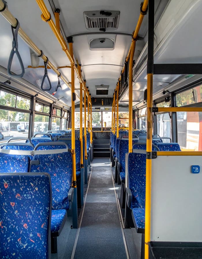 Interiors of a Urban Bus AI Generated Stock Illustration - Illustration ...