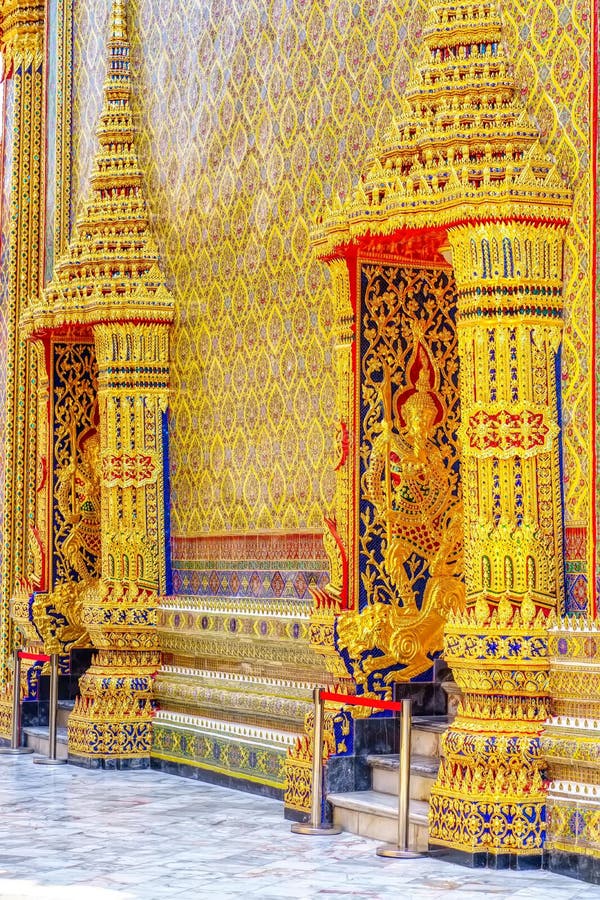Interiors of the Wat Ratchabophit Palace in Thailand Stock Image ...