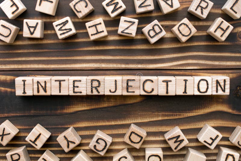 Interjection - Word from Wooden Blocks with Letters Stock Photo - Image ...