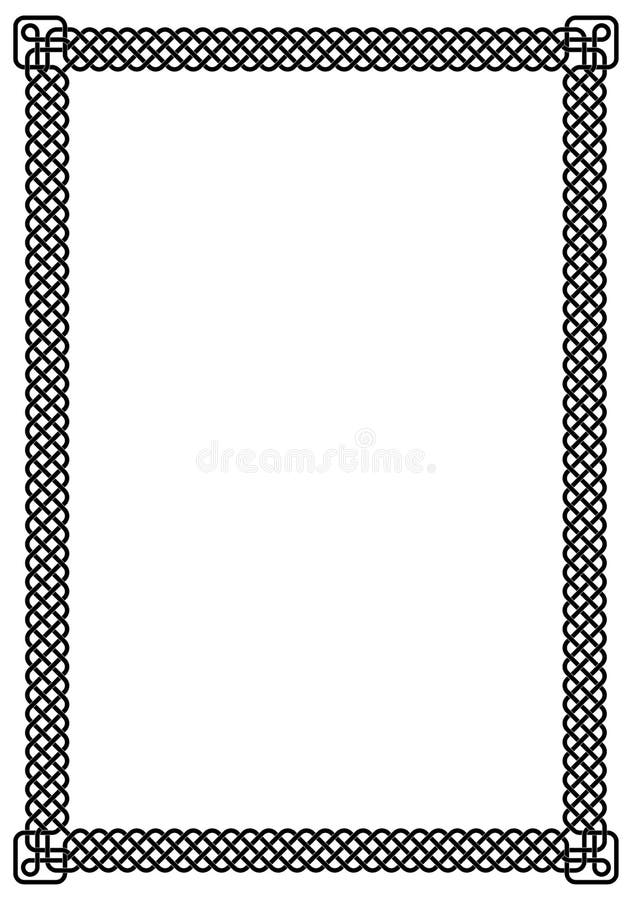 Interlace border frame stock vector. Illustration of loop - 72214832