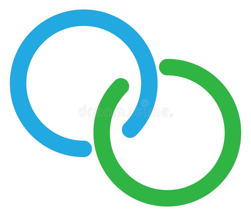 Interlace, Interconnected, Intersecting Circles, Rings Abstract ...