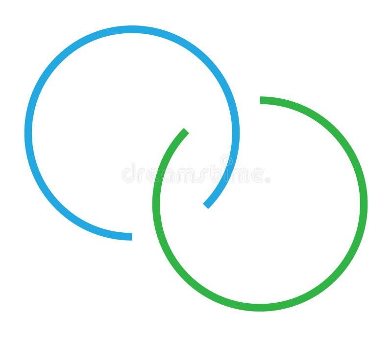 Interlace, Interconnected, Intersecting Circles, Rings Abstract ...