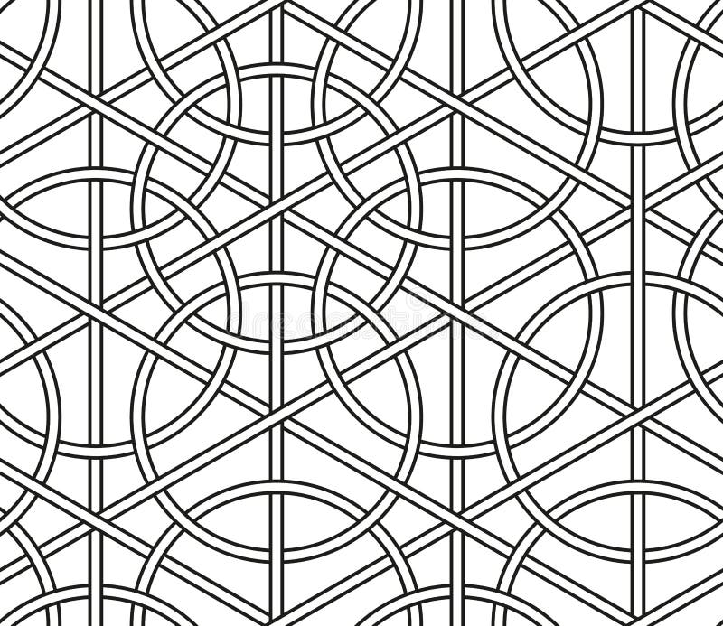 Line Art Seamless Pattern. People on the Beach, Coloring Page Vector ...
