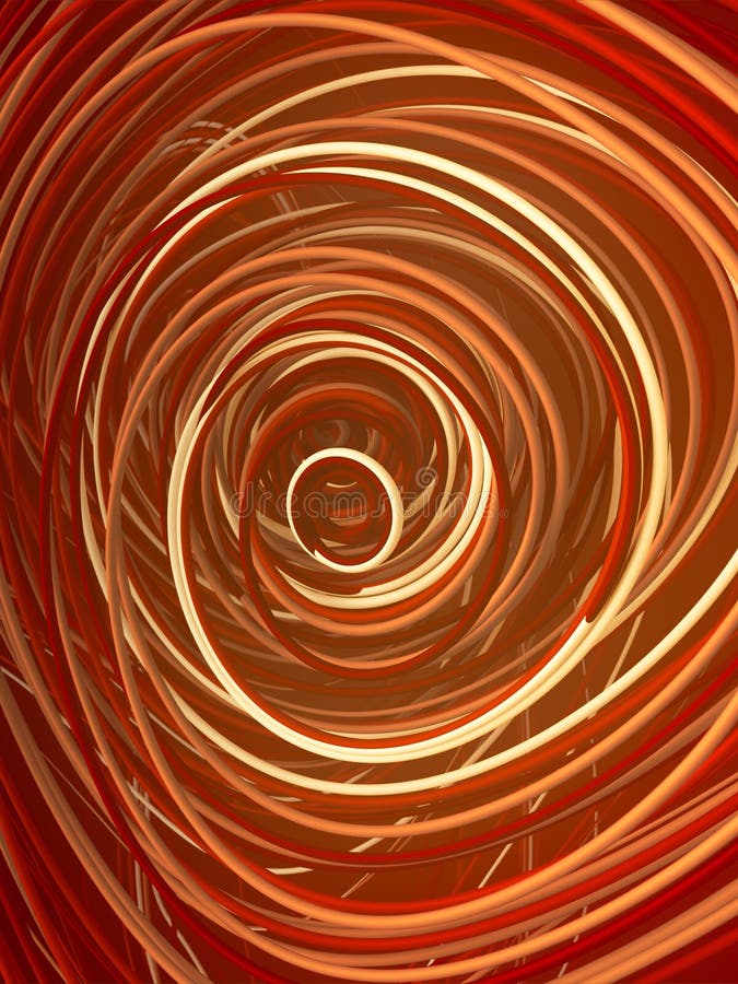 Interlacing Abstract Orange Colored Curves. Computer Generated ...