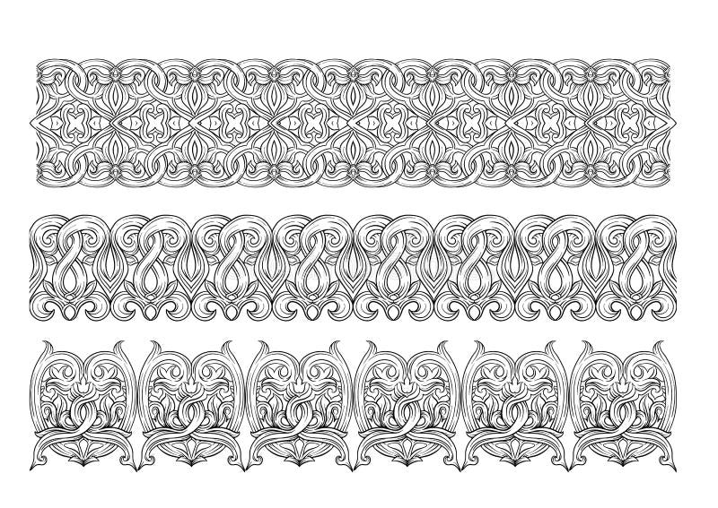 Interlacing Abstract Ornament in the Medieval, Romanesque Style. Stock ...