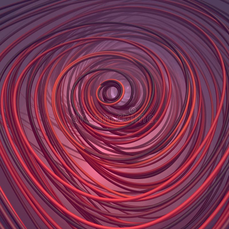 Interlacing Abstract Red Curves. 3D Rendering Stock Illustration ...