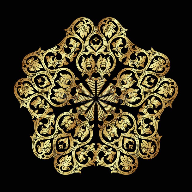 Interlacing Circular Abstract Ornament in the Medieval, Romanesque ...