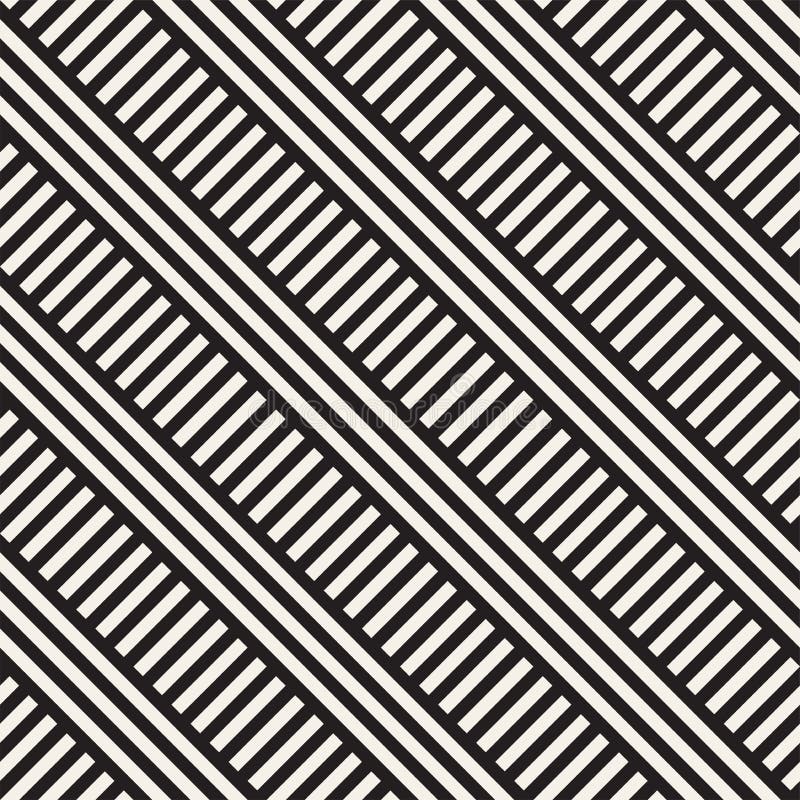Interlacing Parallel Stripes. Vector Seamless Monochrome Pattern Stock ...