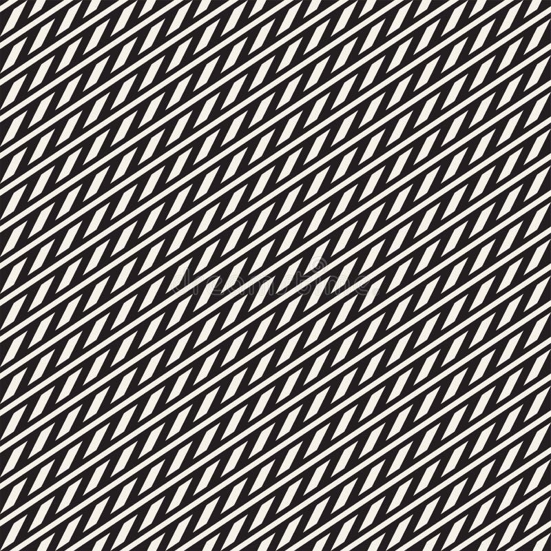 Interlacing Parallel Stripes. Vector Seamless Monochrome Pattern Stock ...