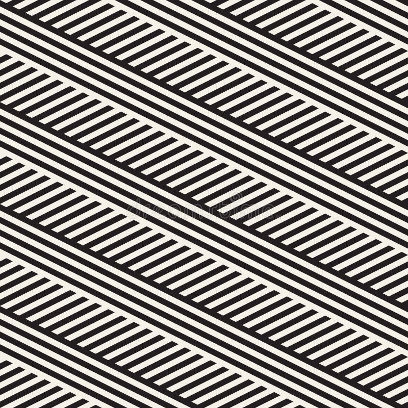 Interlacing Parallel Stripes. Vector Seamless Monochrome Pattern Stock ...