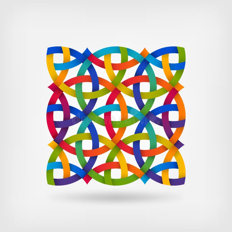 Set of Interlacing Gradient Curves. Stock Illustration - Illustration ...