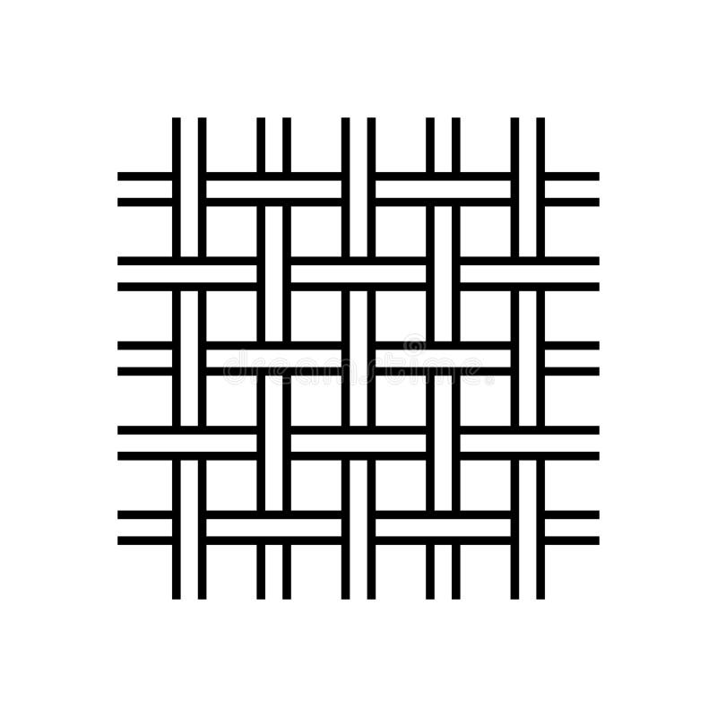 Interlacing Threads Fabric Pattern in Outline Style Stock Vector ...