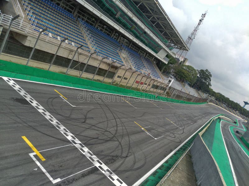 Interlagos Racetrack Grid stock image. Image of adventure - 110419229