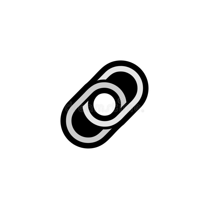 Interlinked Chain, Abstract Minimalist Logo Stock Illustration ...