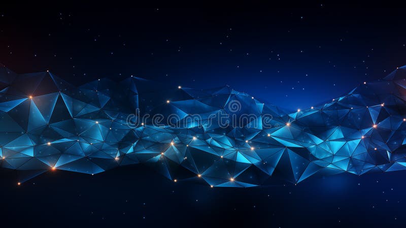 Interlinked Nodes and Glowing Lines Ai Generated Background Image Stock ...