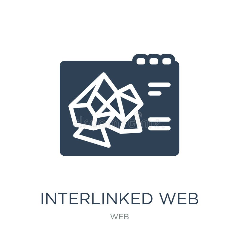 Interlinked Web Icon in Trendy Design Style. Interlinked Web Icon ...