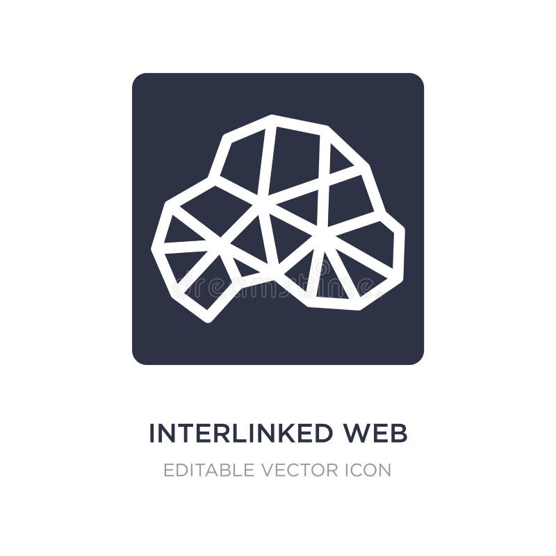 Interlinked Web Icon Vector Sign and Symbol Isolated on White Ba Stock ...