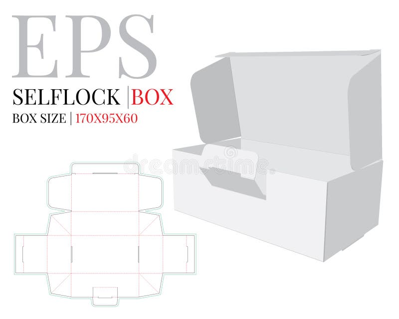Self Lock Box Template Vector Die Cut Stock Illustrations – 181 Self ...