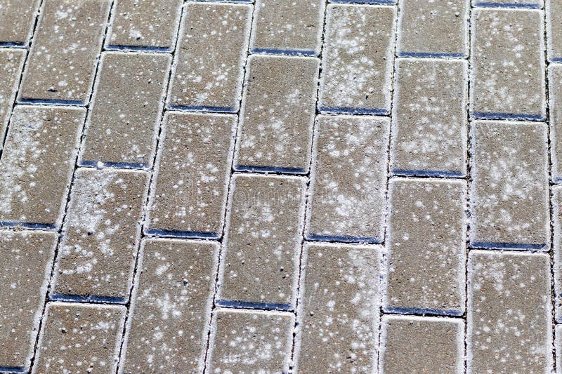 Interlock Bricks with Frost on Them. Texture Stock Photo - Image of ...