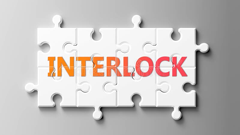 Interlock Complex Like a Puzzle - Pictured As Word Interlock on a ...
