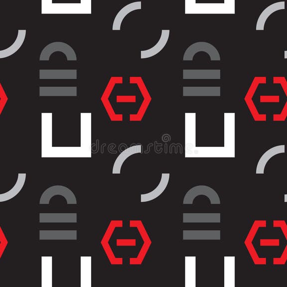 Interlock Graphic Seamless Pattern Stock Vector - Illustration of ...