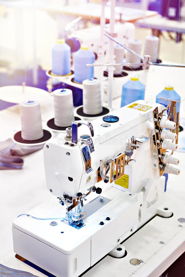 Interlock sewing machine stock photo. Image of automatic - 252632298
