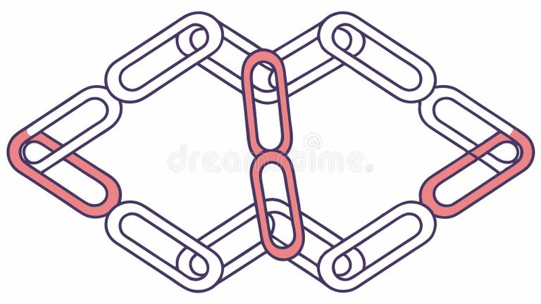 Interlocked Chains Pattern, Strength and Connection Symbol, Vector ...