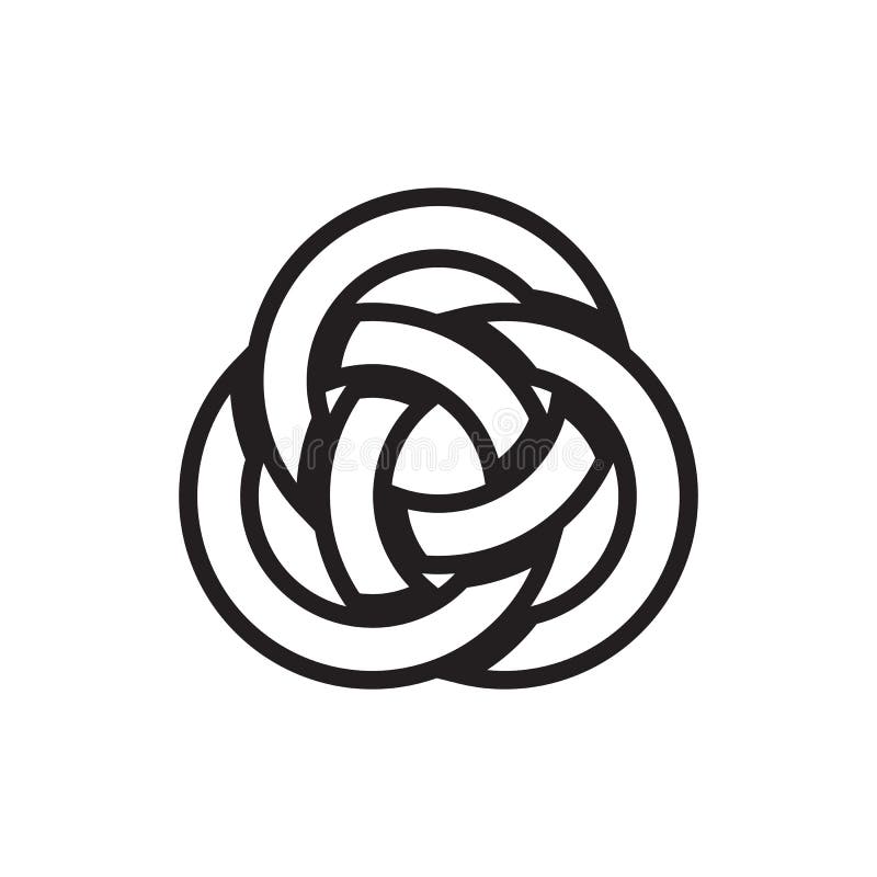 Interlocked Circle, Triangle and Square, Geometric Symbols Stock Vector ...