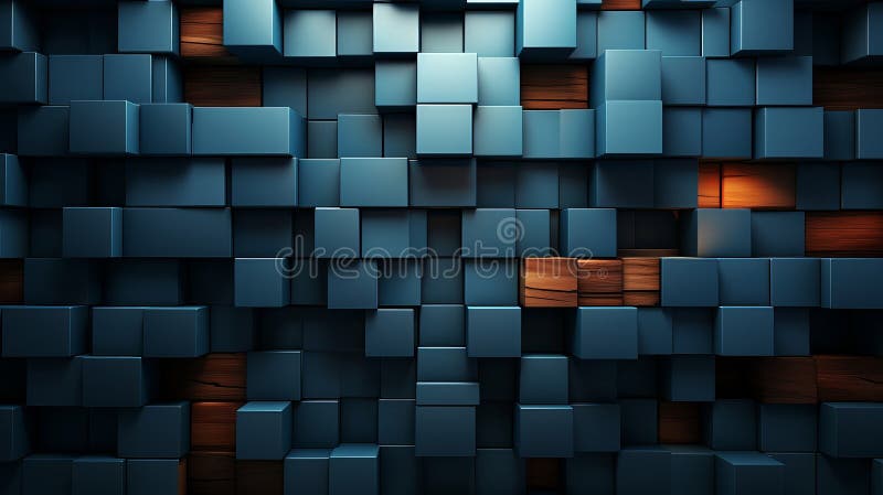 Interlocked 3D Blocks in Various Shapes. Generative AI. Stock ...