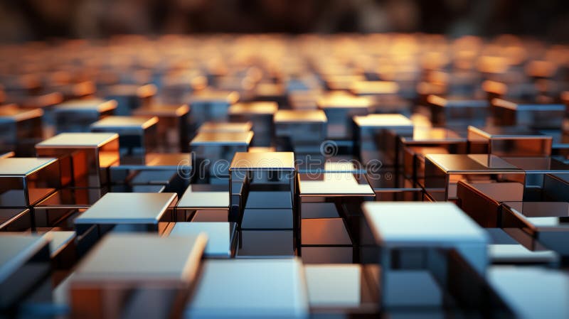 Interlocked 3D Blocks in Various Shapes. Generative AI. Stock ...