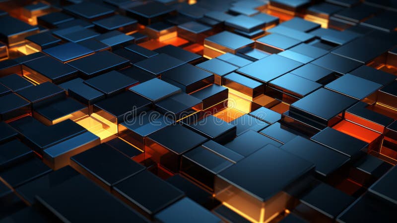 Interlocked 3D Blocks in Various Shapes. Generative AI. Stock ...