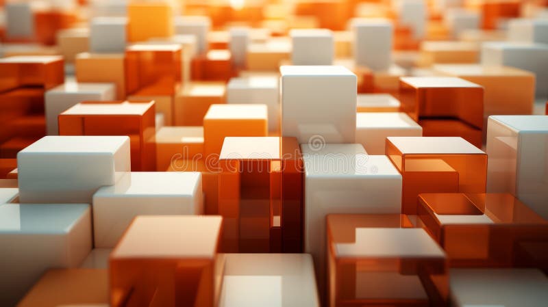 Interlocked 3D Blocks in Various Shapes. Generative AI. Stock ...