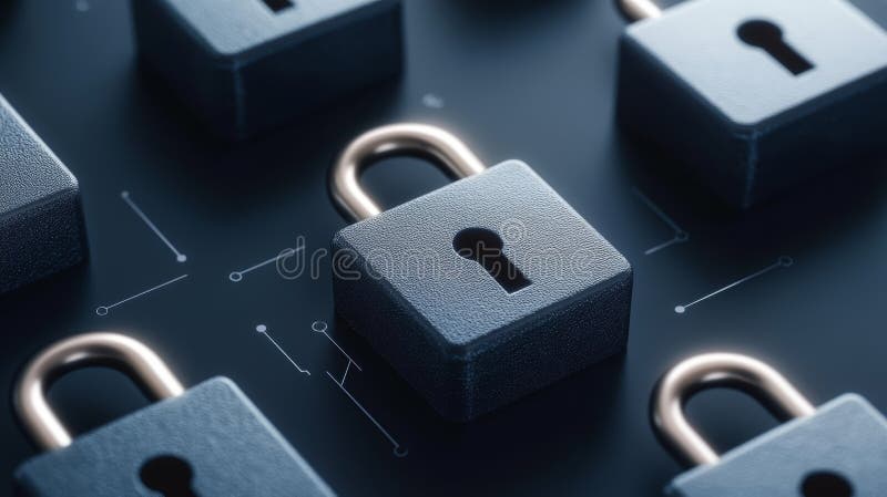 Interlocked Padlocks Stock Illustrations – 15 Interlocked Padlocks ...