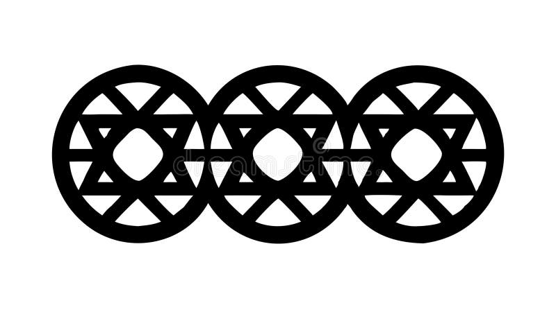 Interlocked Star Gear Pattern for Systems and Connections, Vector ...