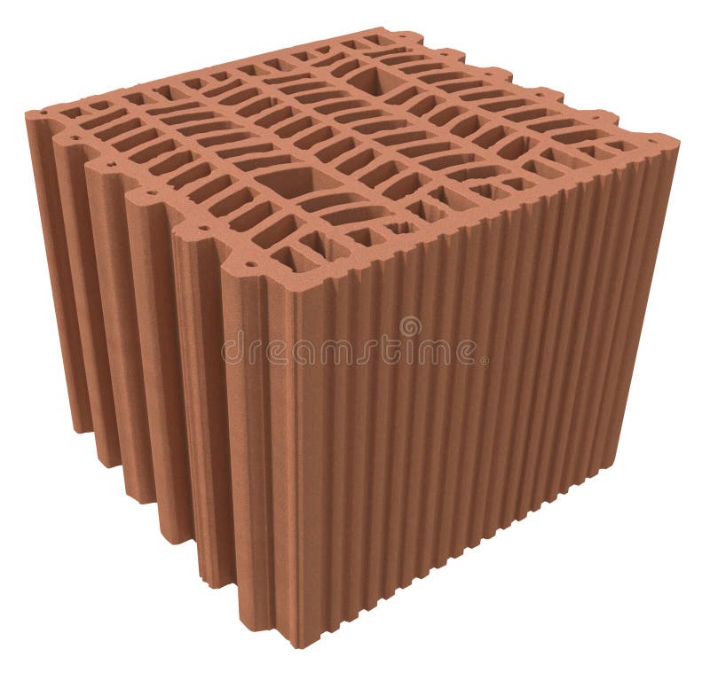 Interlocked thermo brick stock image. Image of rendering - 127482213