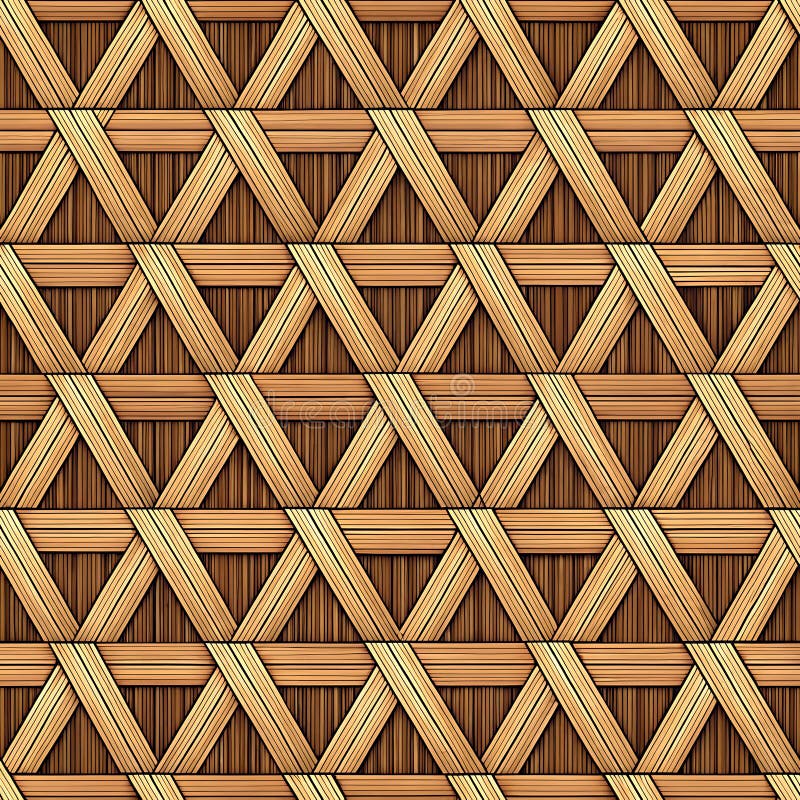 Interlocked Triangle Bamboo Weaving â€ Modern Thai Geometry Stock ...