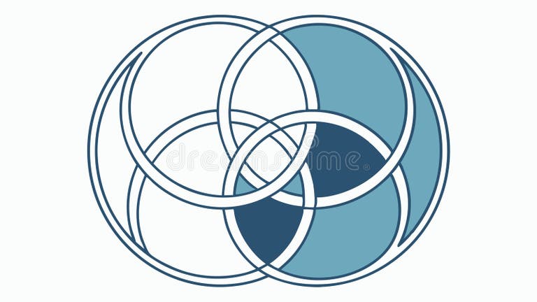 Interlocking Abstract Rings: Harmony and Connection, Vector Design ...