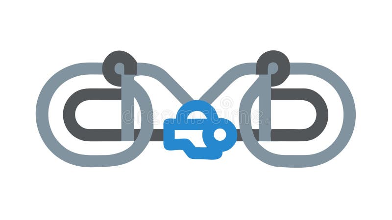 Interlocking Bicycle Chains Design Element, Vector Design Generative AI ...