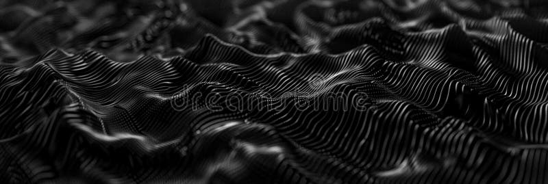 Interlocking Black and White Waves Creating a Hypnotic and Geometric ...